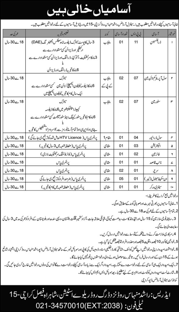 COD Karachi Jobs 2025 [Central Ordnance Depot!!] - irisfbr.pk